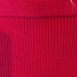 bebe | Tops | Bebe Red Ribbed Boatneck Sweater Size Med | Poshmark